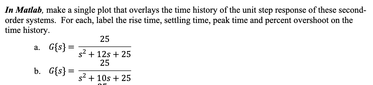 Solved In Matlab Make A Single Plot That Overlays The Time
