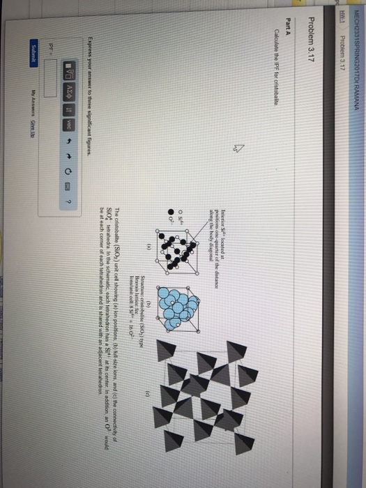 Solved Calculate the IPF for cristobalite. The cristobalite | Chegg.com