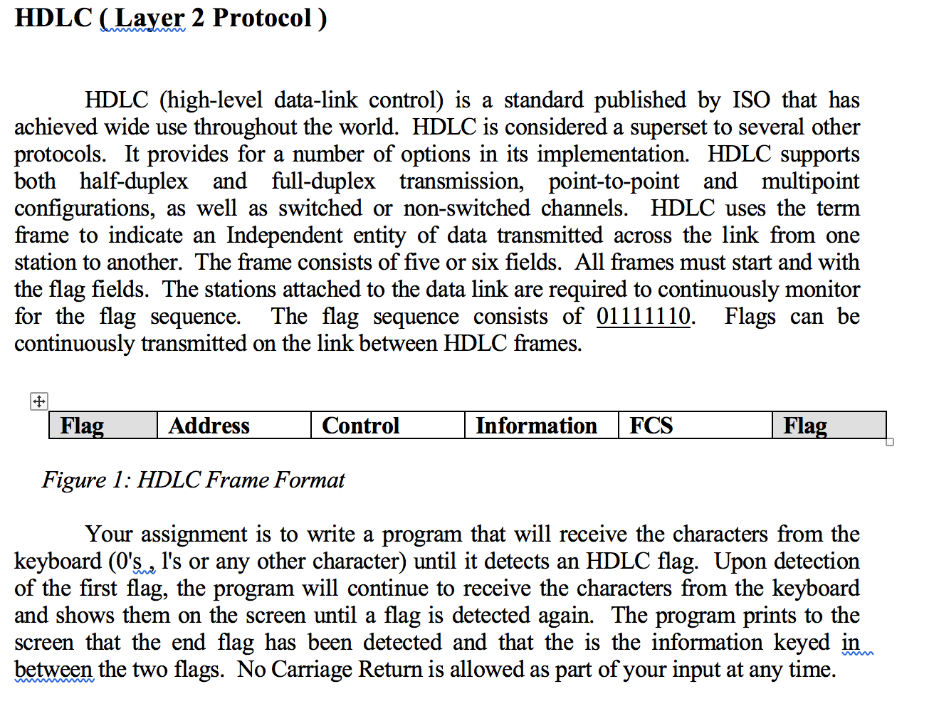 HDLC (Laver 2 Protocol) HDLC (high-level data-link | Chegg.com