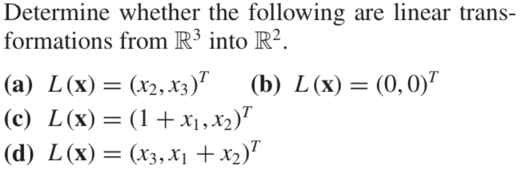 Solved Determine whether the following are linear | Chegg.com