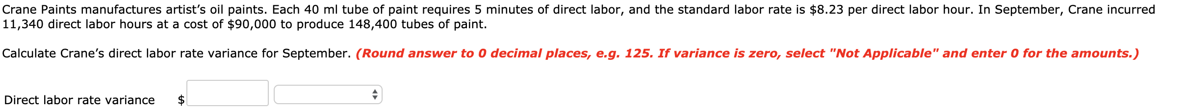 Solved Crane Paints manufactures artist's oil paints. Each | Chegg.com