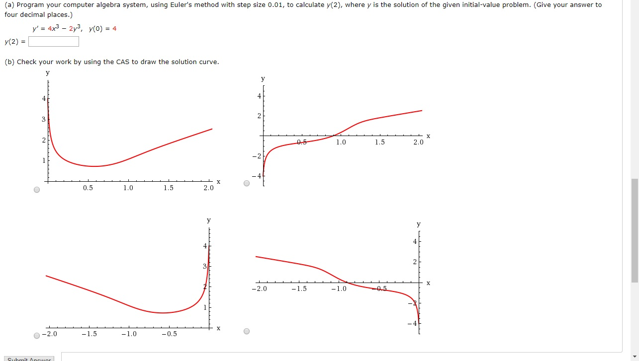 Solved (a) Program your computer algebra system, using | Chegg.com