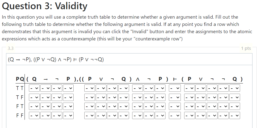 Question 3: Validity In this question you will use a | Chegg.com
