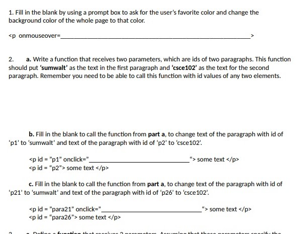 HTML / JavaScript, The other chegg question for this | Chegg.com HTML / JavaScript, The other chegg question for this | Chegg.com