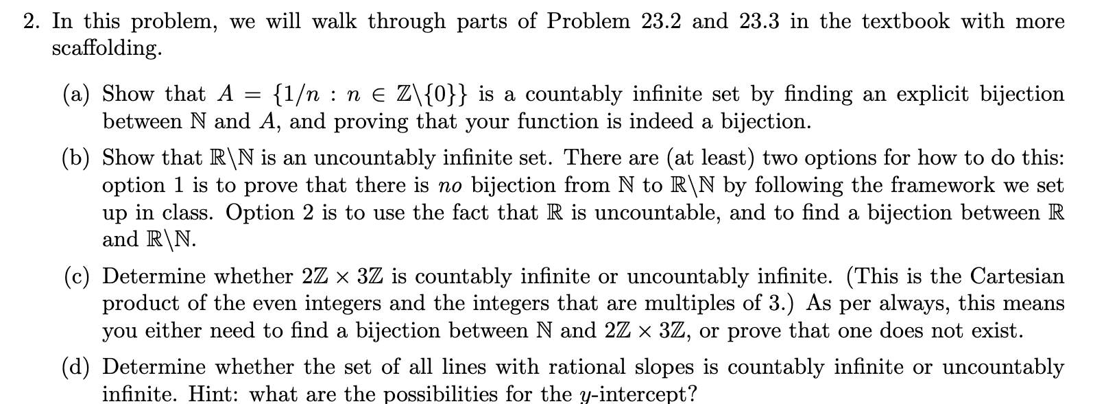 Solved 2. In this problem, we will walk through parts of | Chegg.com