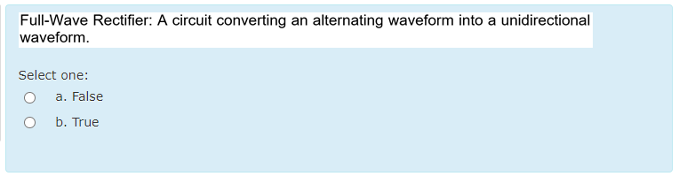Solved Full-Wave Rectifier: A circuit converting an | Chegg.com