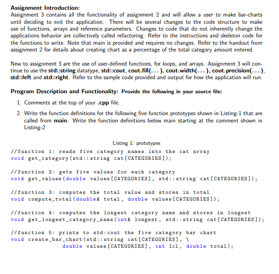 Assignment Introduction: Assignment 3 contains all | Chegg.com