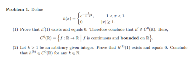 Solved Problem 1. Define -1 1 be an arbitrary given integer. | Chegg.com