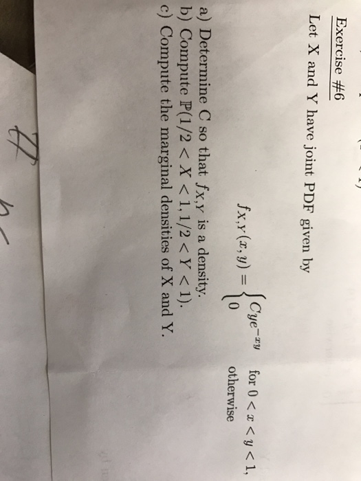Solved Let X and Y have joint PDF given by f X, Y(x, y) = | Chegg.com