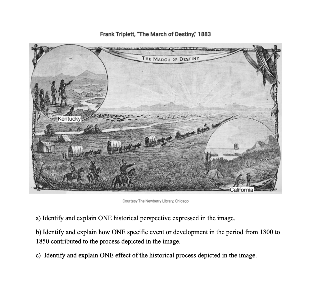 Solved Frank Triplett, "The March of Destiny," 1883 Courtesy | Chegg.com
