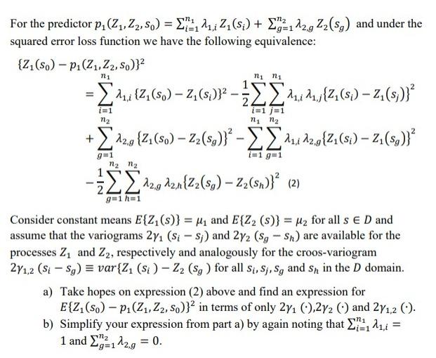 Solved For the predictor | Chegg.com