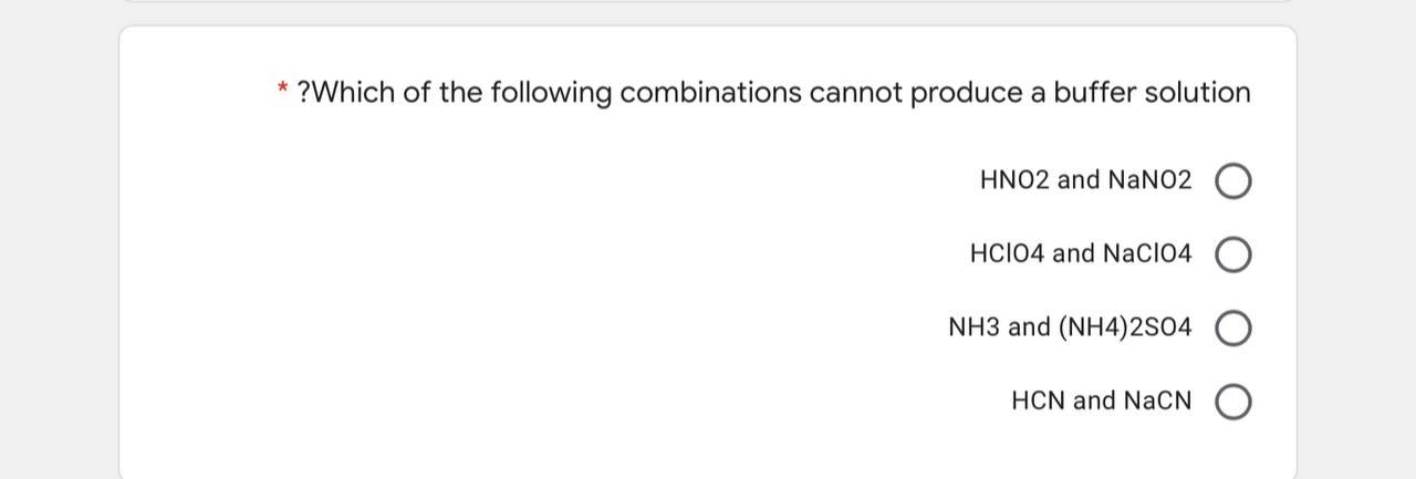 Solved * ?Which of the following combinations cannot produce | Chegg.com