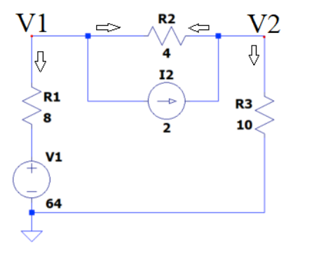 Solved Solve the following circuit by node analysis (KCL). | Chegg.com