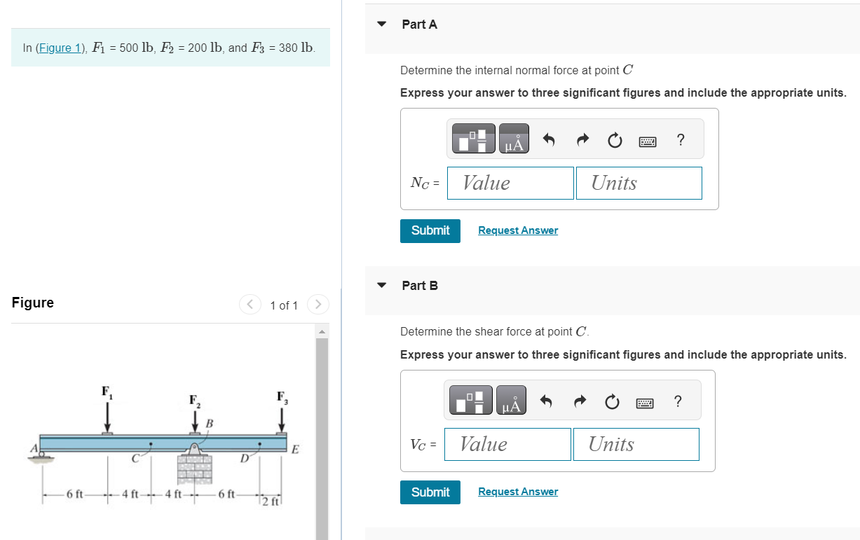 Solved In (Figure 1), F1=500lb,F2=200lb, and F3=380lb. | Chegg.com