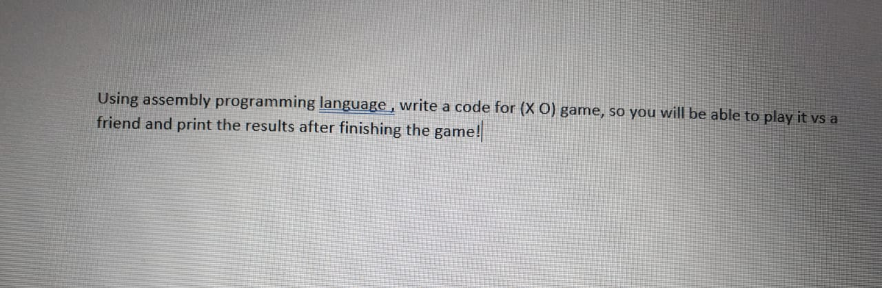 Solved Using Assembly Programming Language Write A Code 2370