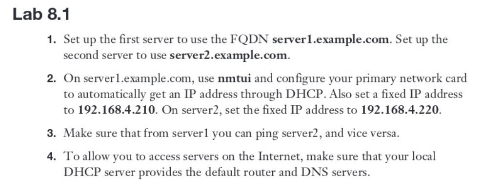 Solved 1. Set up the first server to use the FQDN | Chegg.com