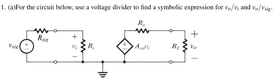 Solved (a)For the circuit below, use a voltage divider to | Chegg.com