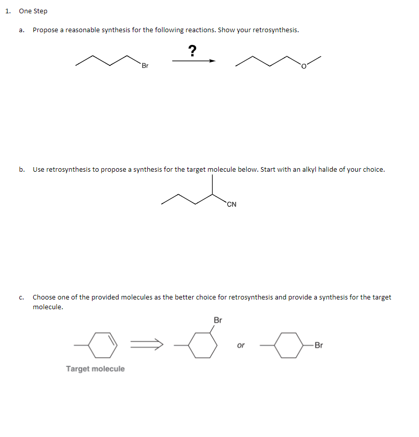 Solved a. Propose a reasonable synthesis for the following | Chegg.com