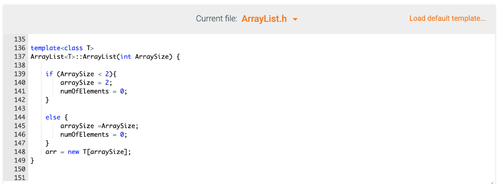 Solved Given the following ArrayList class, complete the | Chegg.com