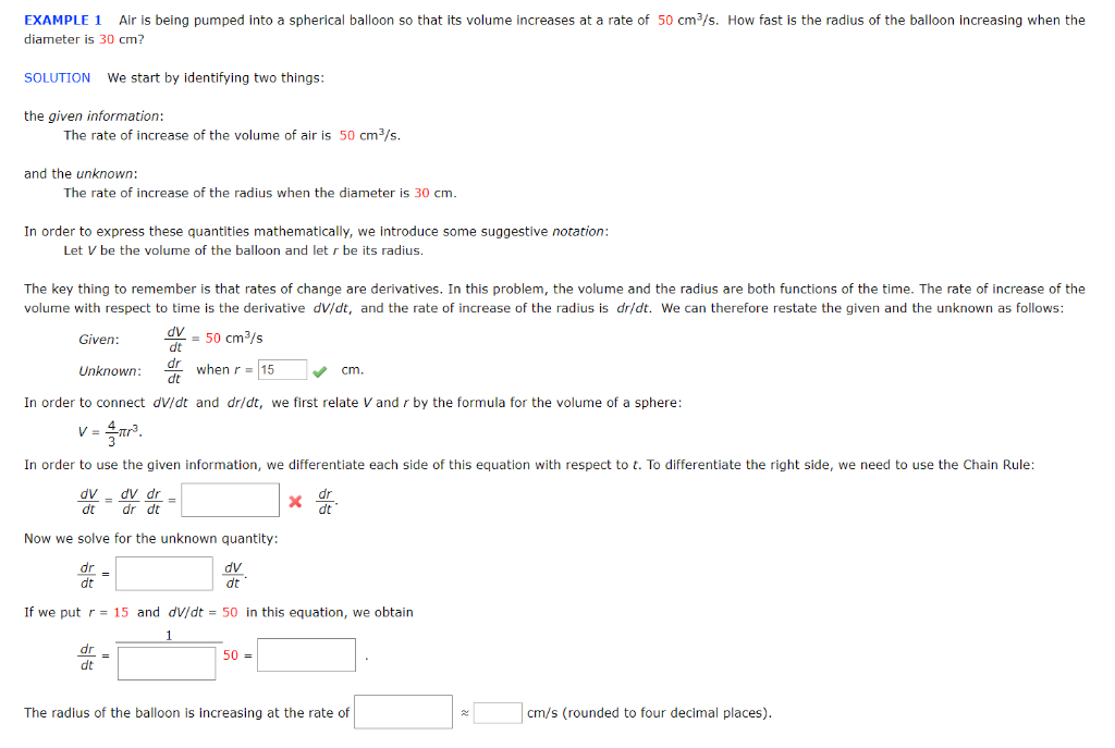 Solved spherical balloon so that its volume increases at a | Chegg.com