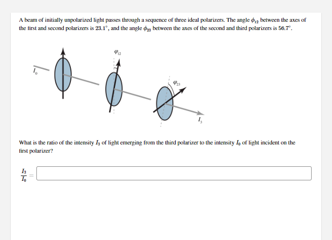 Solved A beam of initially unpolarized light passes through | Chegg.com