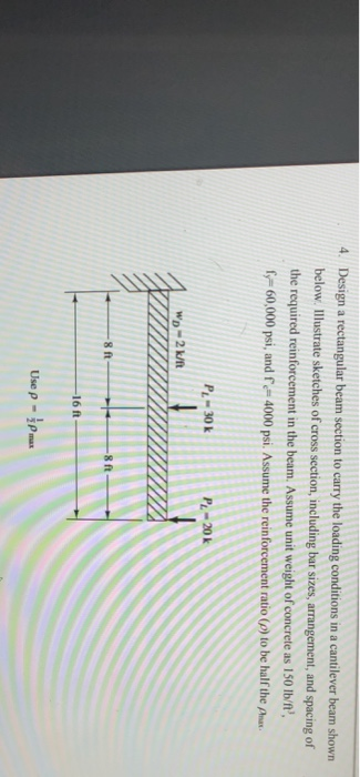 Solved a rectangular beam section to carry the loading | Chegg.com