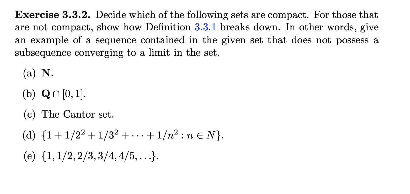 Solved Exercise 3.3.11. Consider each of the sets listed in | Chegg.com