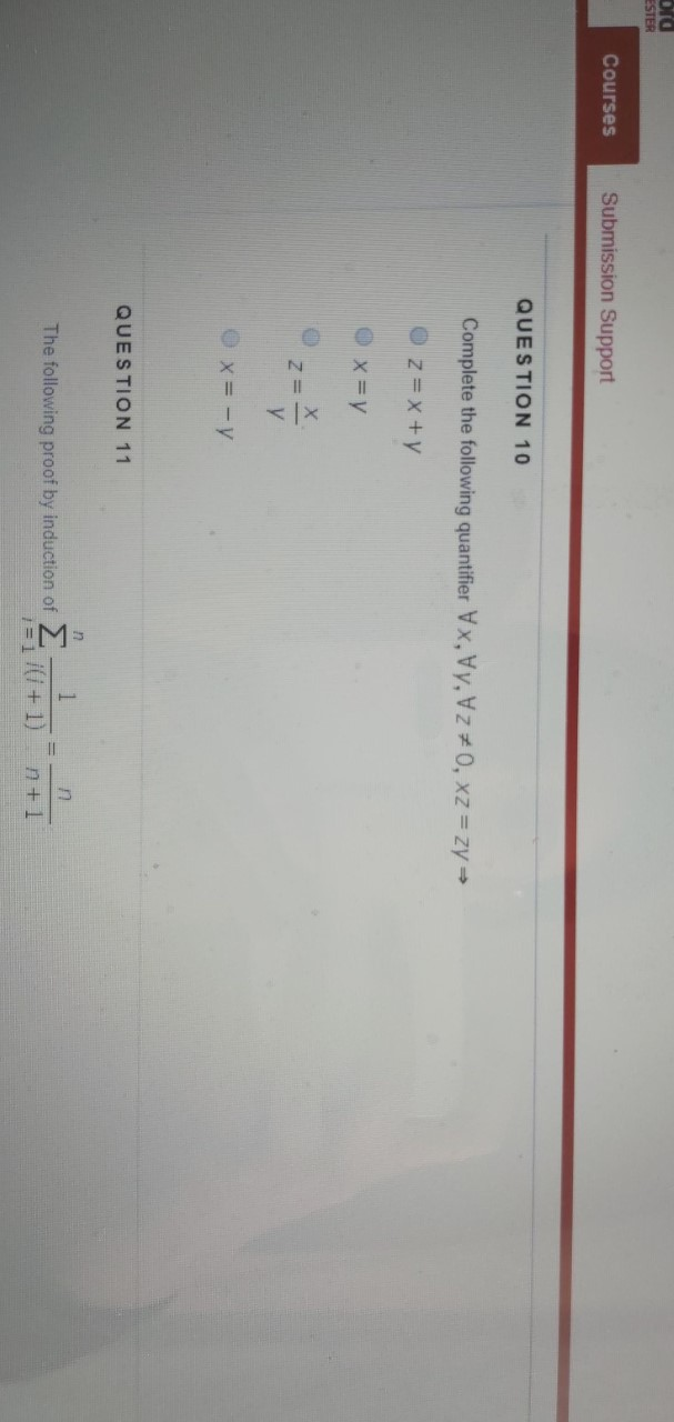 Solved ord ESTER Courses Submission Support QUESTION 10 | Chegg.com