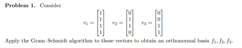 Solved Problem 1. Consider 1 1 0 V1 V2 V3 Apply the | Chegg.com