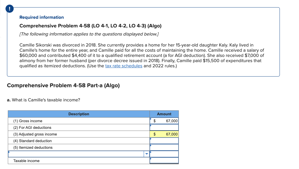 Solved Required information Comprehensive Problem 4-58 (LO | Chegg.com Solved Required information Comprehensive Problem 4-58 (LO | Chegg.com