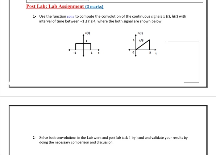 Solved Post Lab: Lab Assignment (3 marks) 1- Use the | Chegg.com