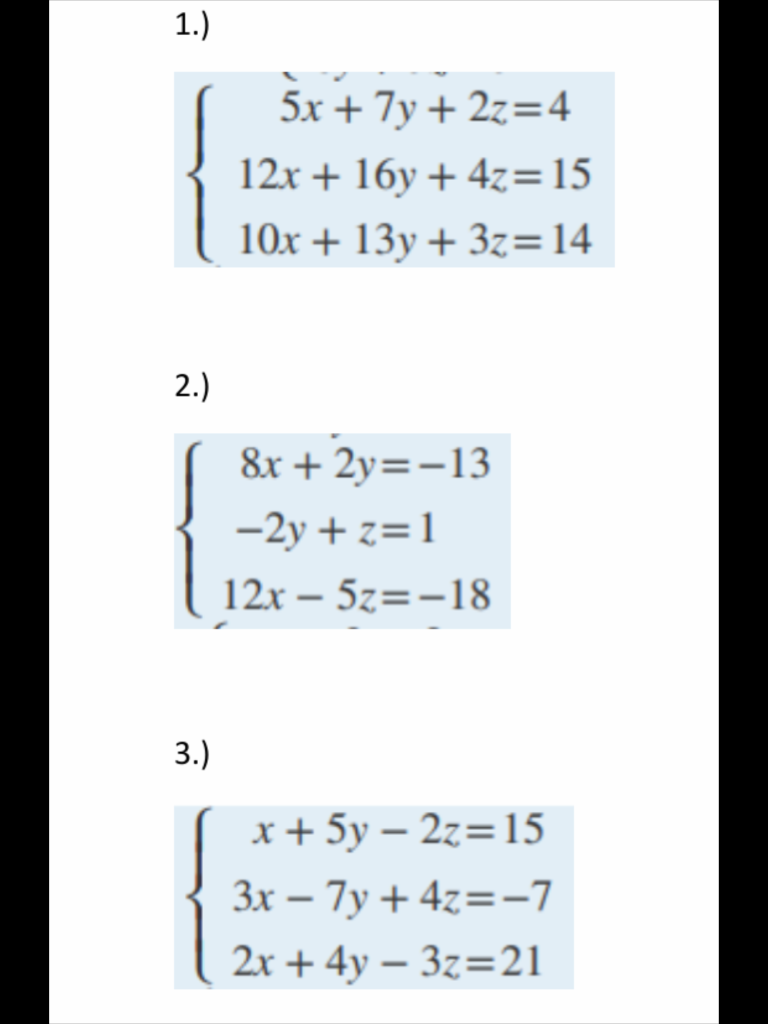 Solved Solve any of the following problems using any method | Chegg.com