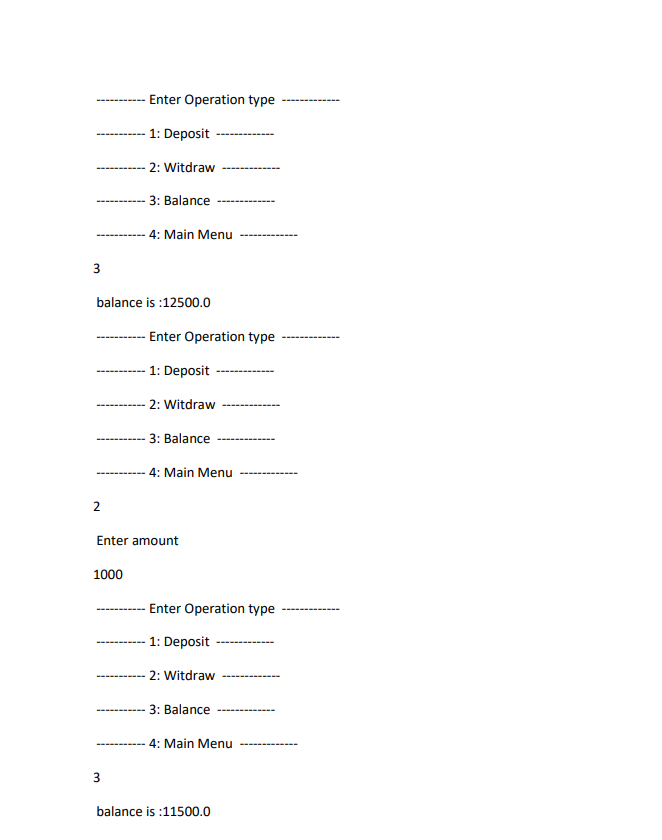 Solved Design an ATM project using java language this is the | Chegg.com