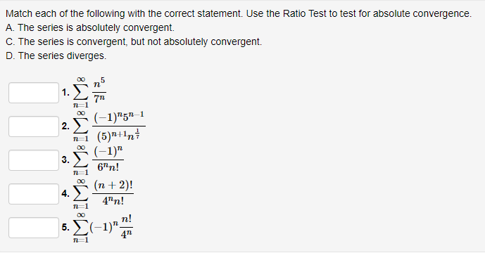 Match each of the following with the correct | Chegg.com