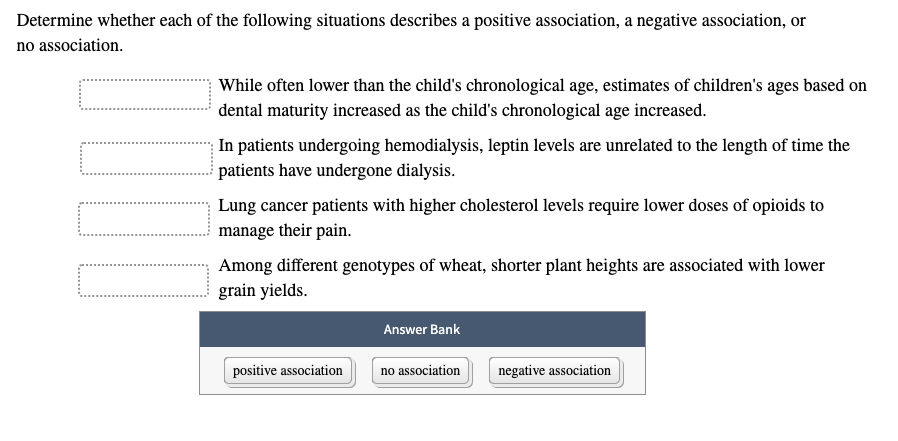 Solved Determine whether each of the following situations | Chegg.com