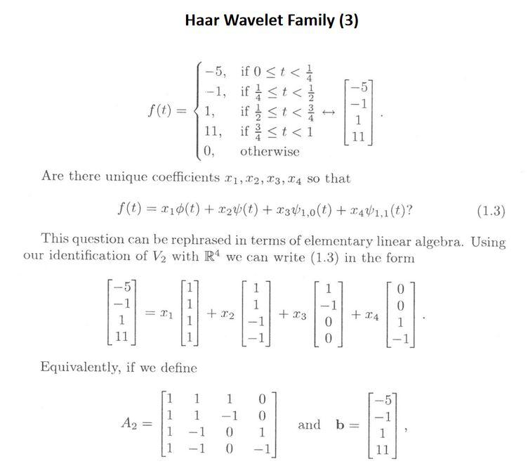 For the Haar wavelet family, show that the father | Chegg.com