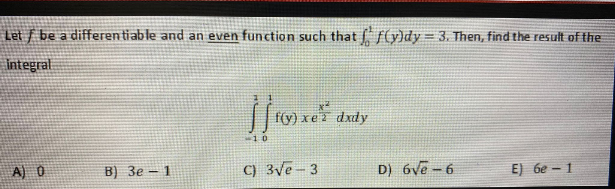 Solved Let f be a differentiable and an even function such | Chegg.com