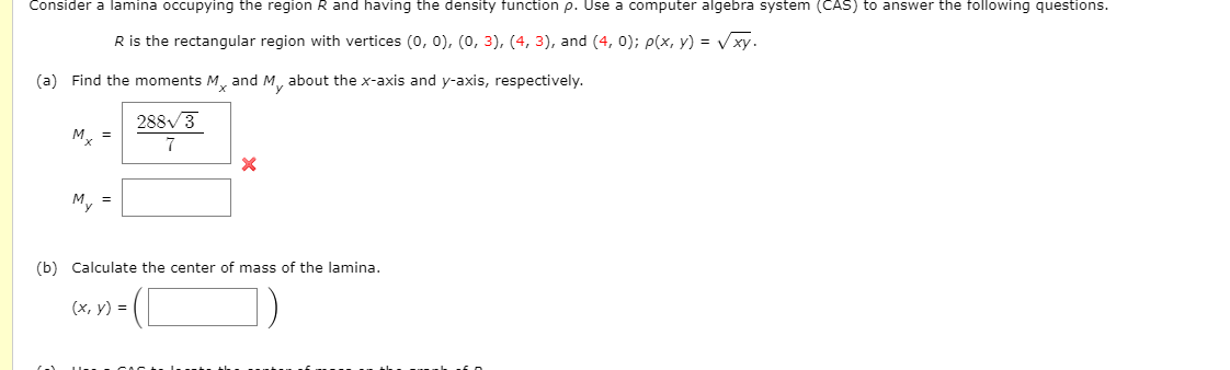 Solved Consider a lamina occupying the region R and having | Chegg.com