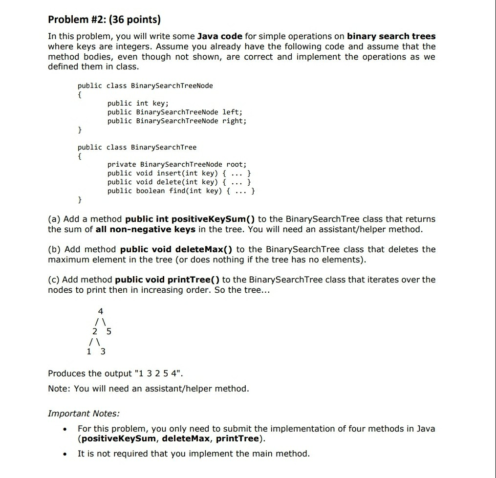Solved In this problem, you will write some Java code for | Chegg.com