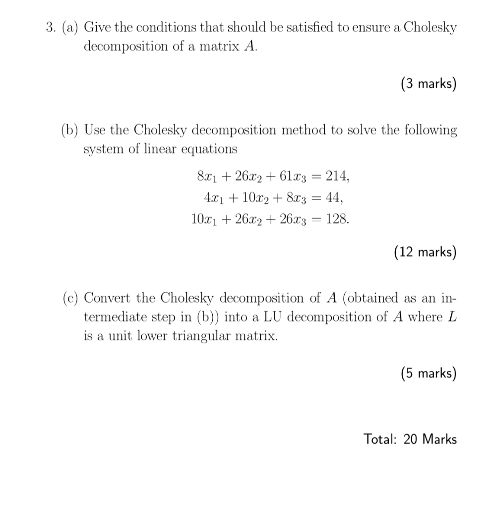 Solved 3. (a) Give the conditions that should be satisfied | Chegg.com