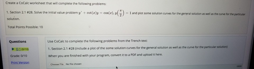 Solved Create a CoCalc worksheet that will complete the | Chegg.com