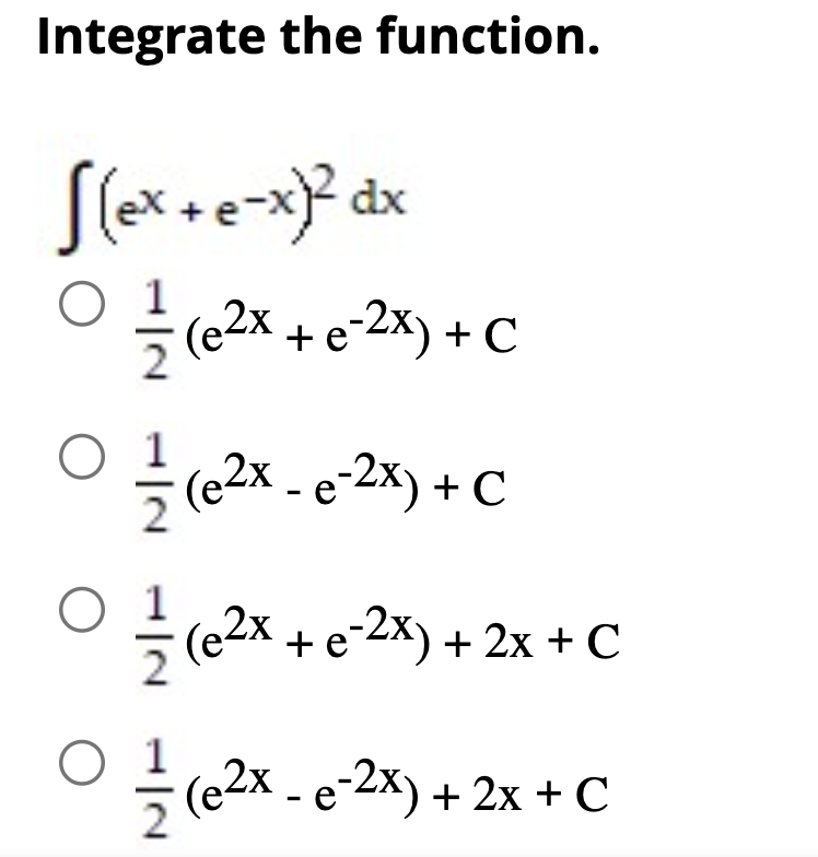 Solved Integrate the function. | Chegg.com