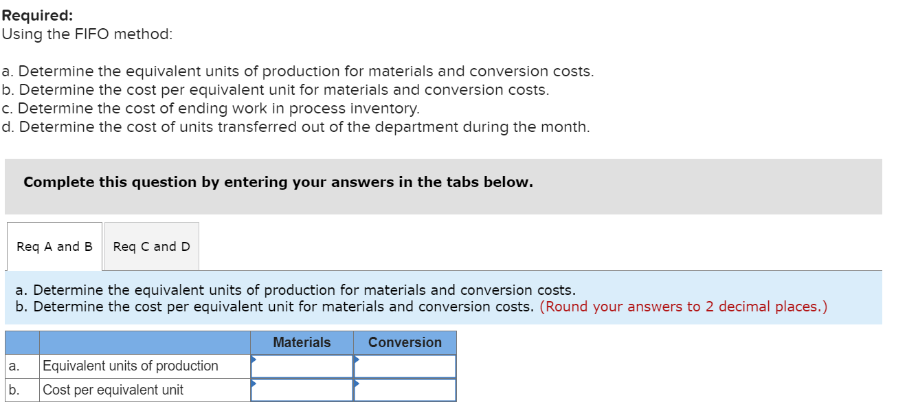 Solved Easy Inc. uses the FIFO method in its process costing | Chegg.com