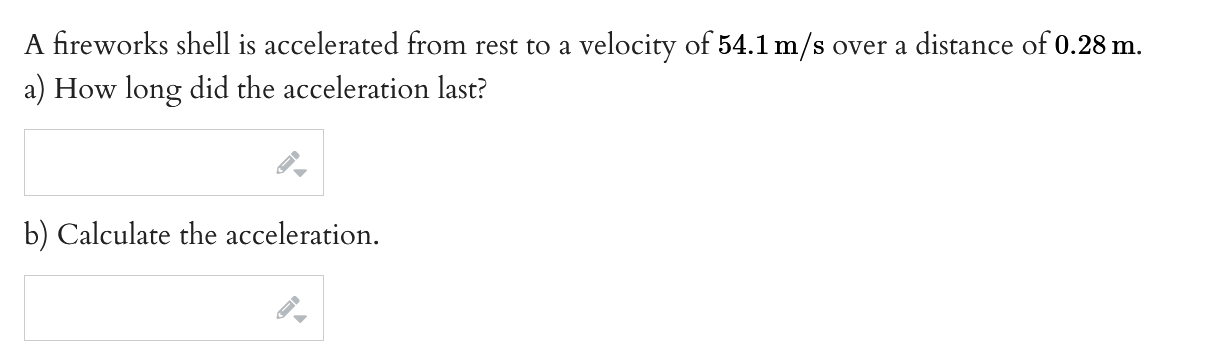 Solved A fireworks shell is accelerated from rest to a | Chegg.com