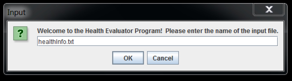 Solved create a Java program that will evaluate a person’s | Chegg.com