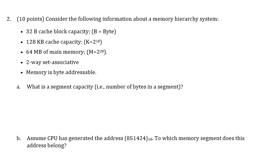 Solved 2. (10 points) Consider the following information | Chegg.com Solved 2. (10 points) Consider the following information | Chegg.com