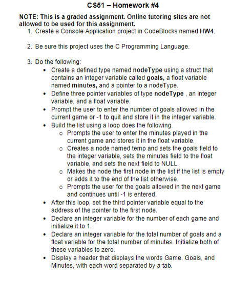 C S51 - Homework \#4 TE: This is a graded assignment. | Chegg.com