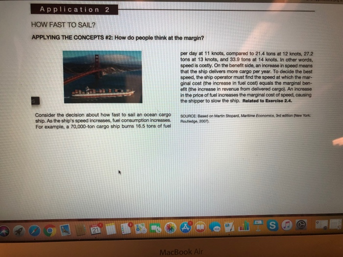 Solved Application 2 HOW FAST TO SAIL? APPLYING THE CONCEPTS | Chegg.com