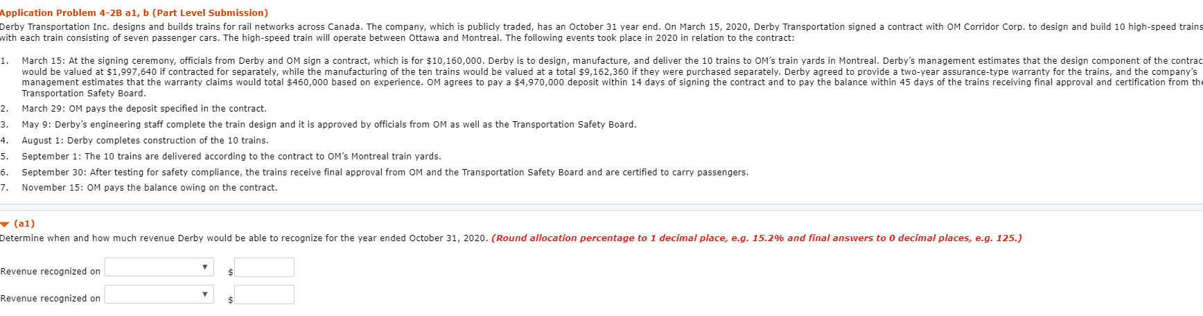 Solved Application Problem 4-2B al, b (Part Level | Chegg.com