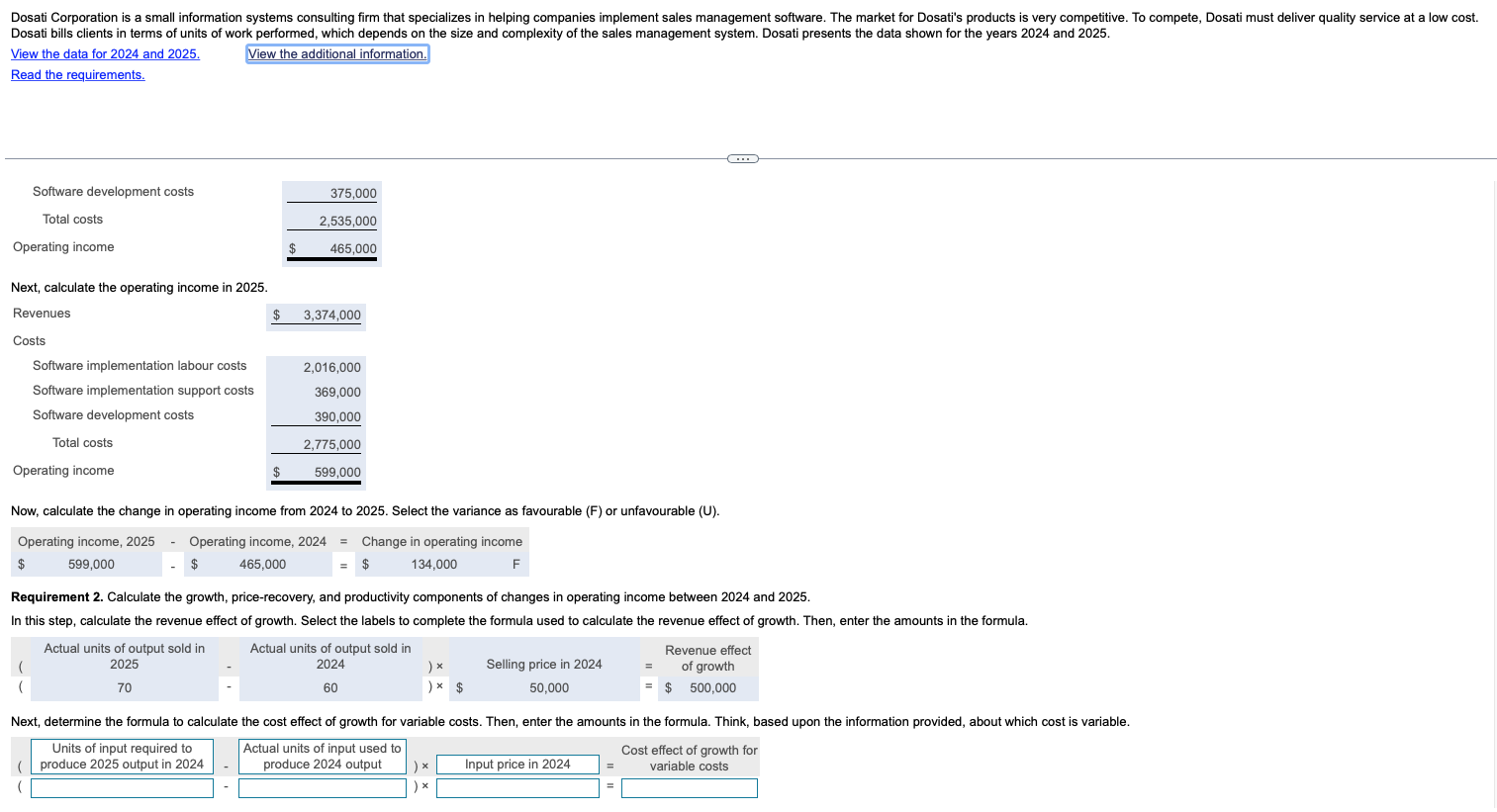 Solved Read the requirements. Software development costs | Chegg.com